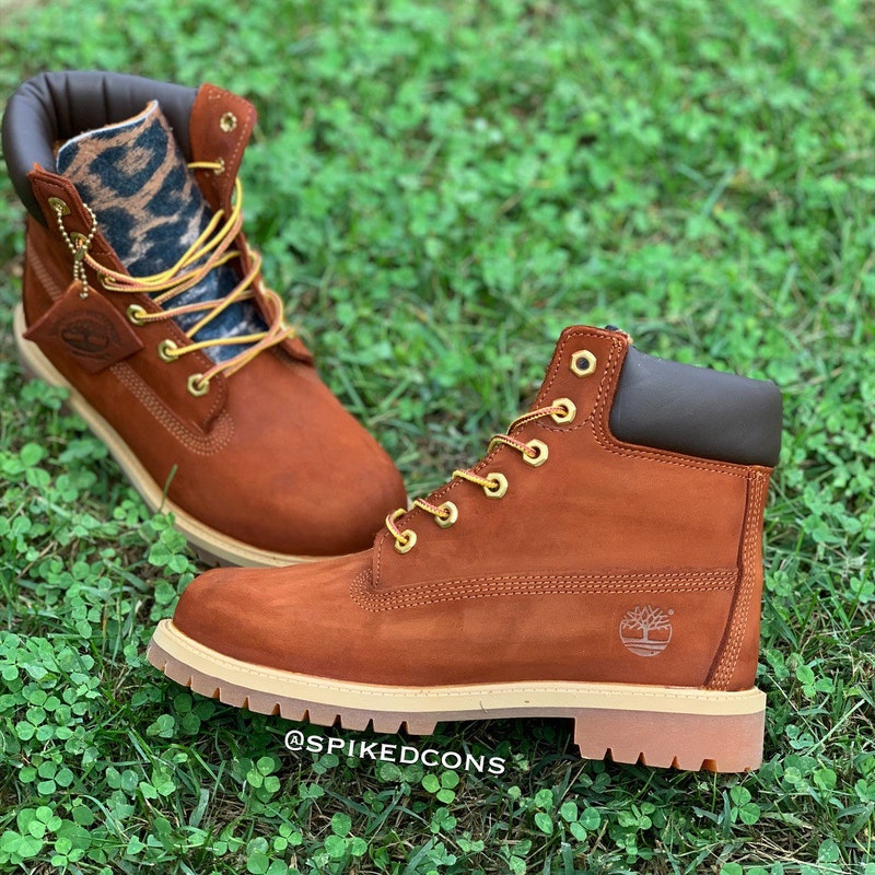 Spiked Timberlands - Etsy