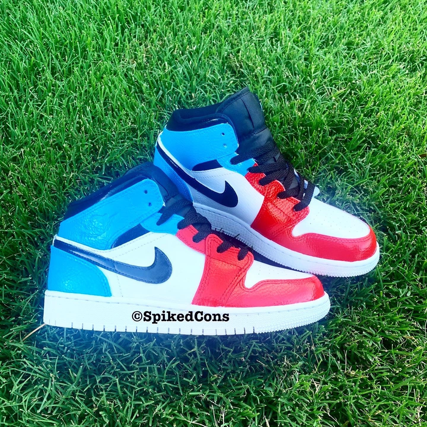 Custom Color Block J1 ” Toddler Kids Red Blue Black and Whitecheck ...
