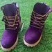 Custom Purple Timberlands PLEASE ADD SIZE in Notes When Ordering to ...