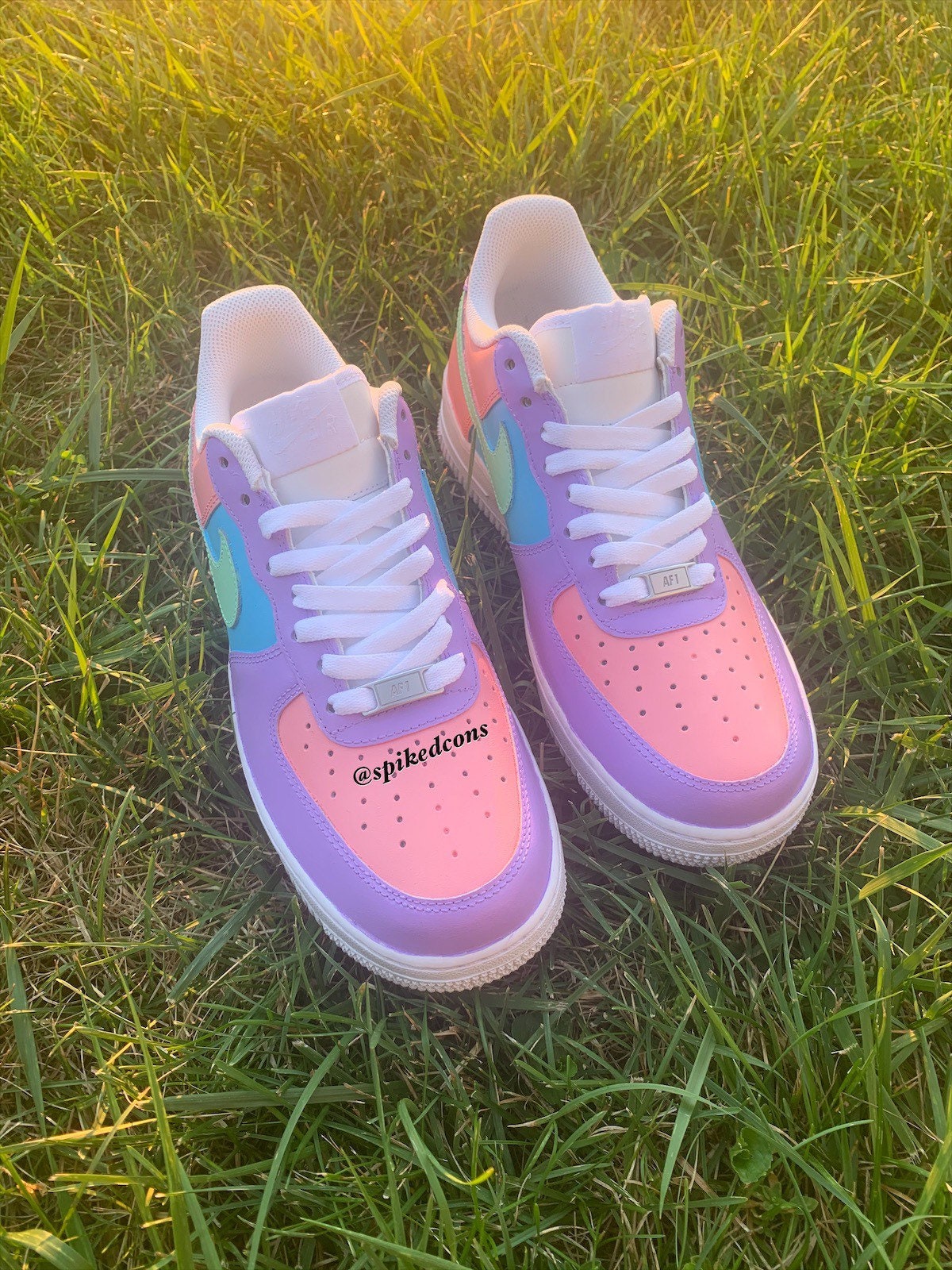 Custom pastel Air Force AF1 Lows Check Sizing Before | Etsy