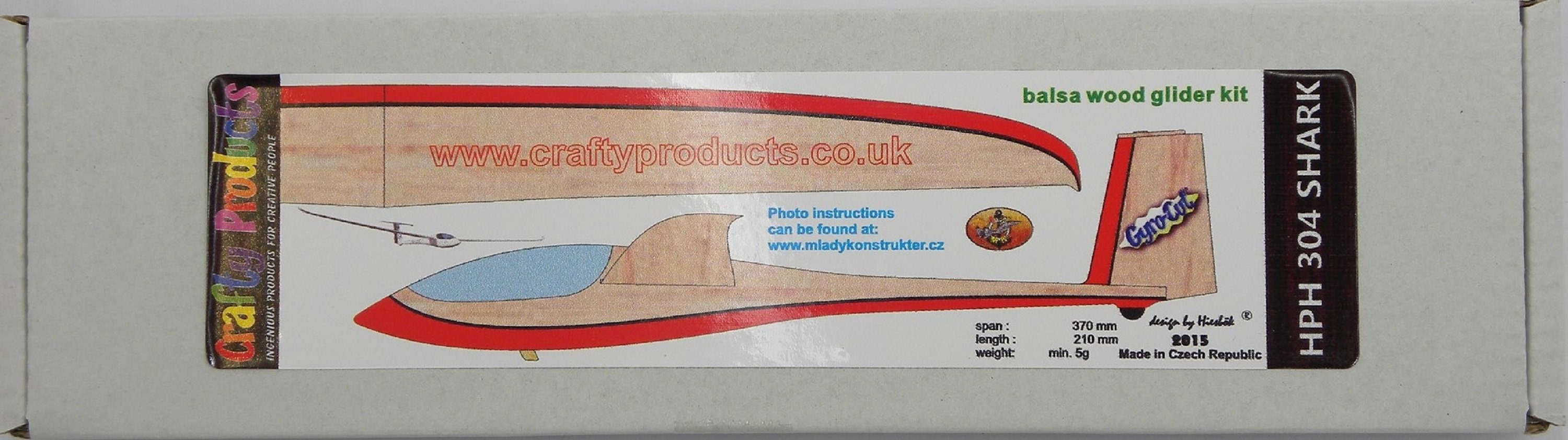 Hiesbok HPH 304 SHARK Model Sailplane Kit, Laser-cut Balsa Parts, Metal ...