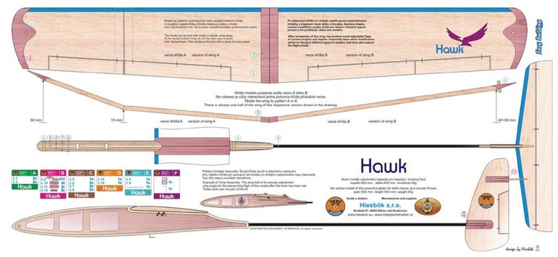 Hiesbok HAWK Model Glider Kit DLG (discus Launch Glider) for Free ...