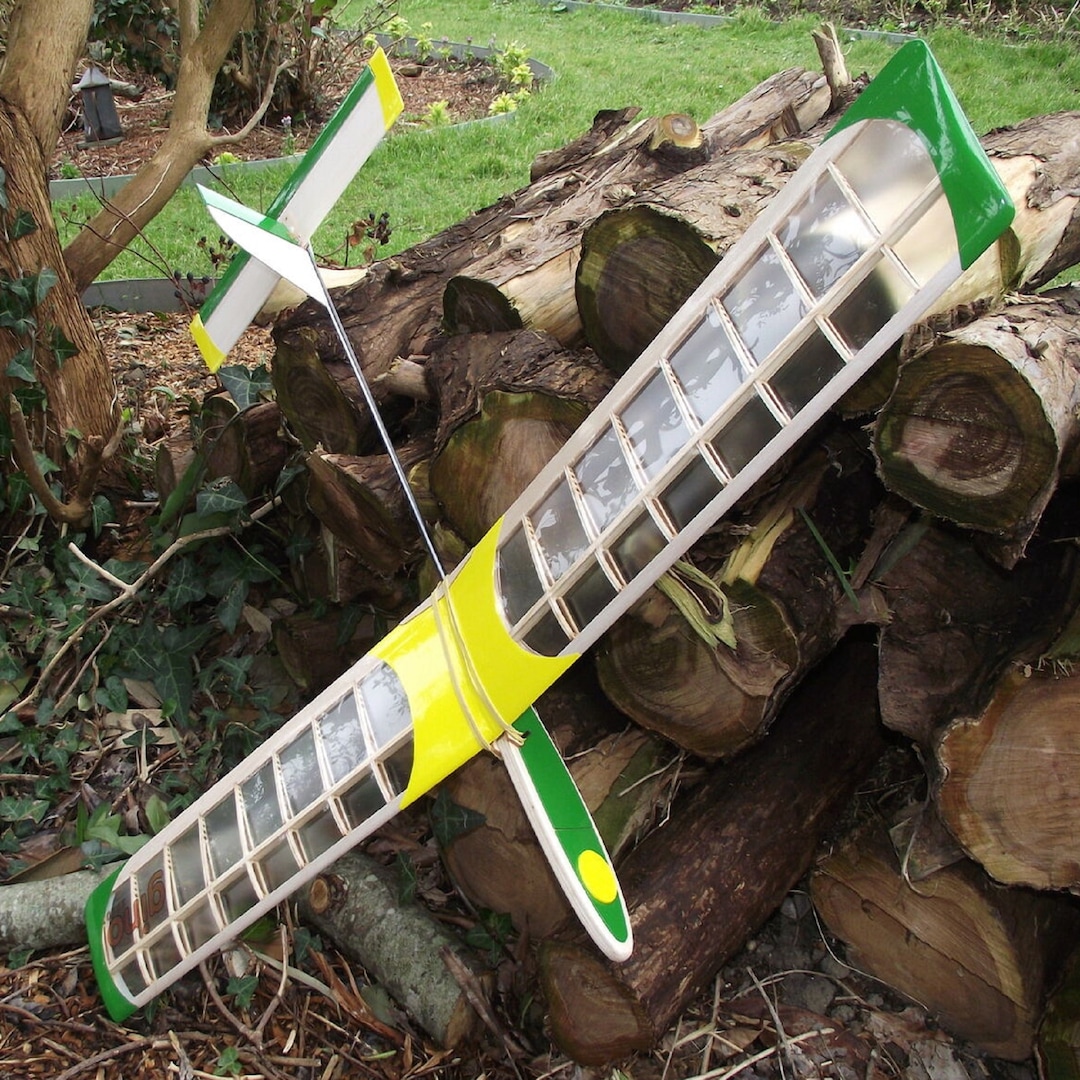 Hiesbok GINO Model Glider Kit for Free-flight or Radio Control. Built ...