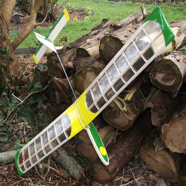 Hiesbok GINO Model Glider Kit for Free-flight or Radio Control. Built ...