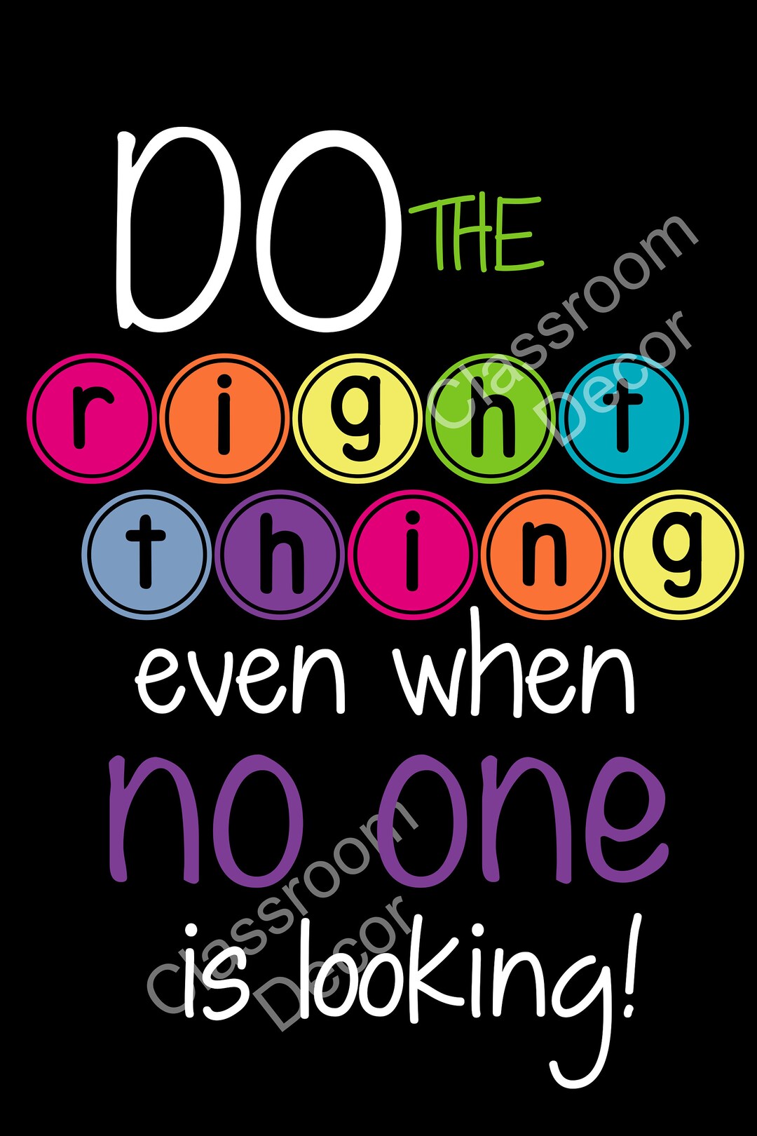 Do the Right Thing Classroom Poster Instant Digital Download 20x30 ...