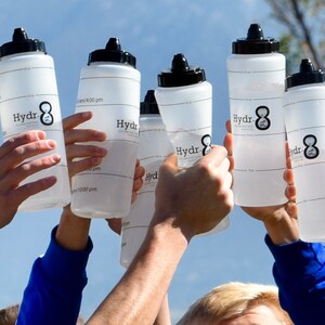 Hydr-8 Squeeze Bottle 32oz Sports Water Bottle With Time Goals to ...