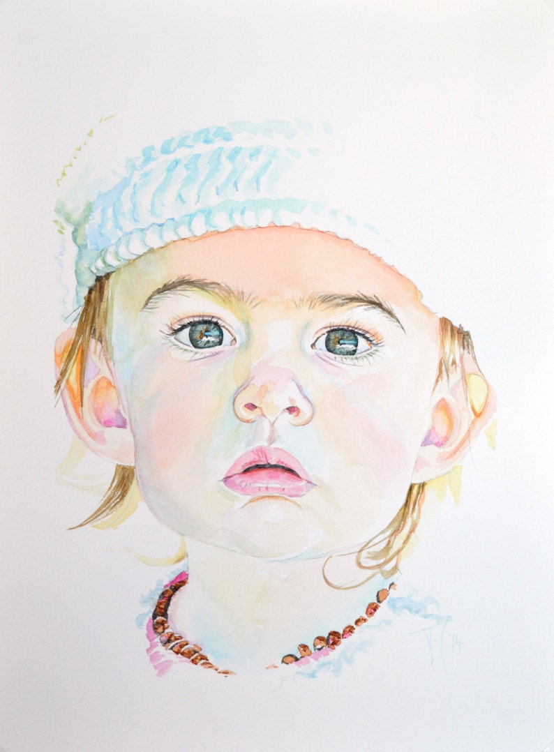 Original Watercolour Portrait - Etsy