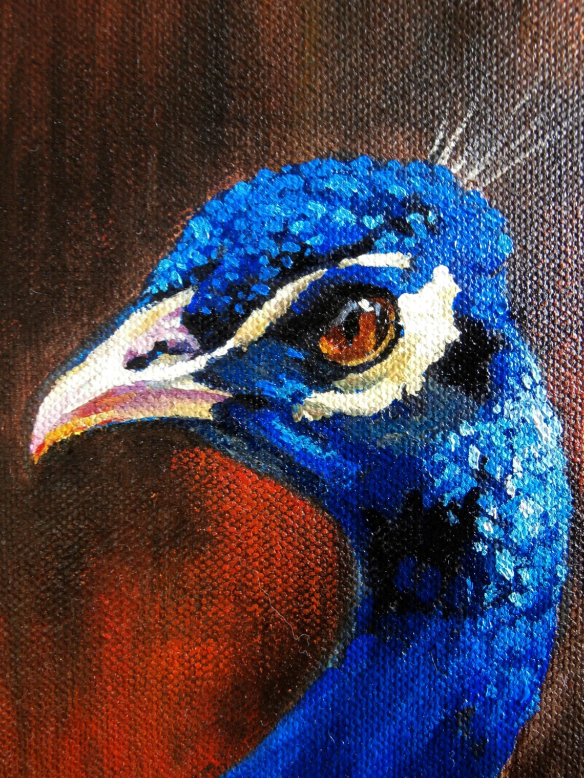 Peacock, Original Oil Painting - Etsy