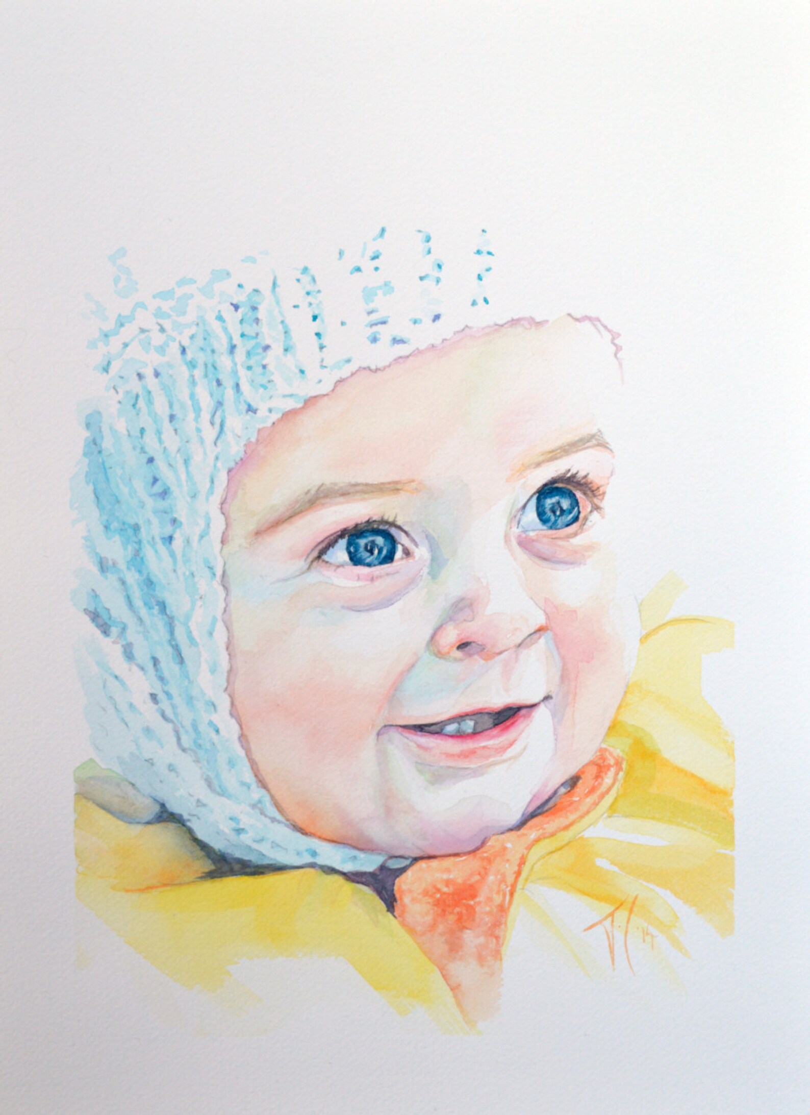 Child's Portrait in Watercolour - Etsy