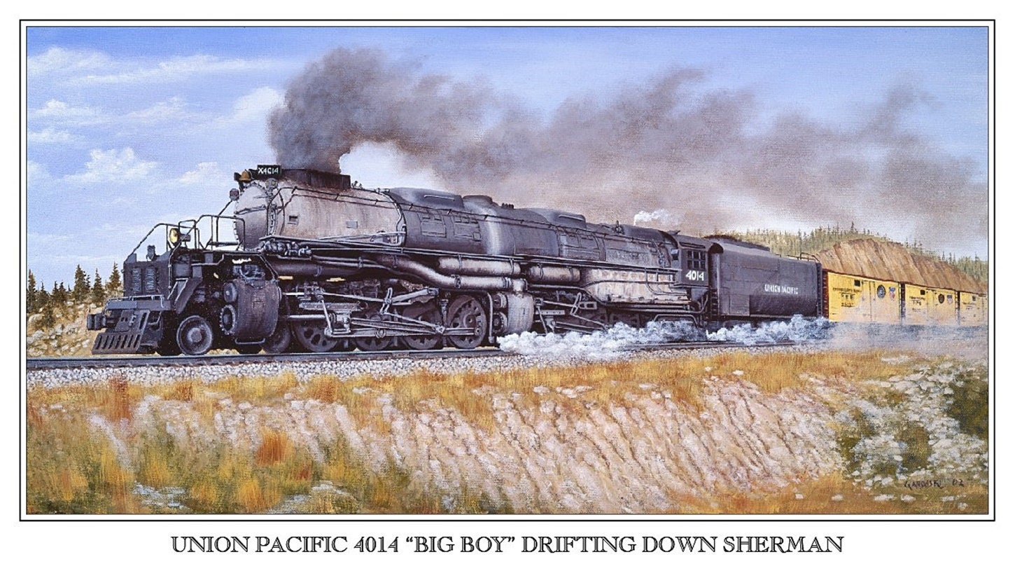 Union Pacific Big Boy 4014 Drifting Down Shermanunion Pacific "big Boy ...