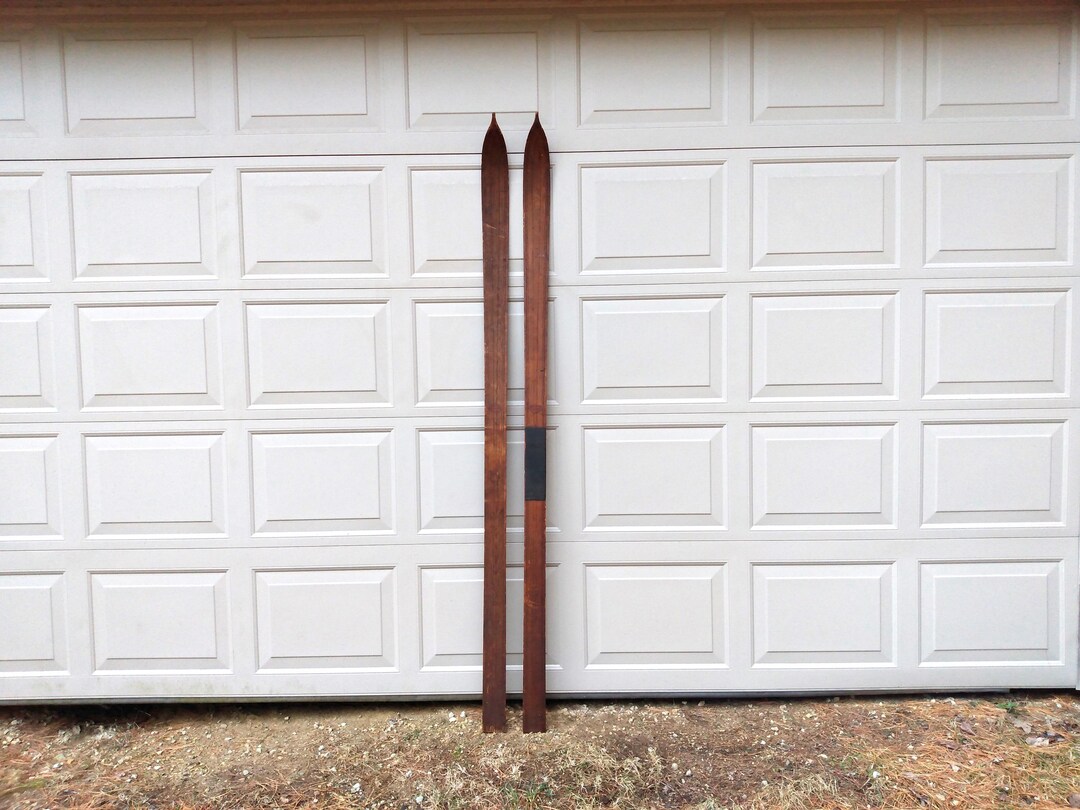 Antique Wooden Strand Skis Vintage Rustic Wood Cross Country Downhill ...