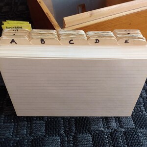 Vintage Dovetailed Wood Index Card Box PSI Products and Cards Library ...