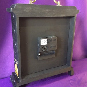 OOAK Hand Painted Wooden Mantle Desk Clock Halloween, Witch, Fall ...