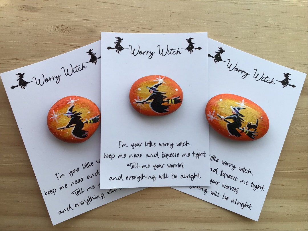Worry Witch Pocket Hug With Worry Verse. - Etsy