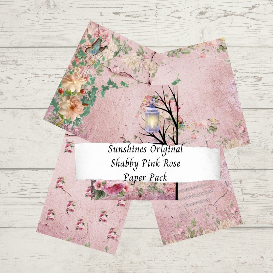 Blooming Background, Paper Pack, Junk Journal Paper, Rose Scrapbook ...