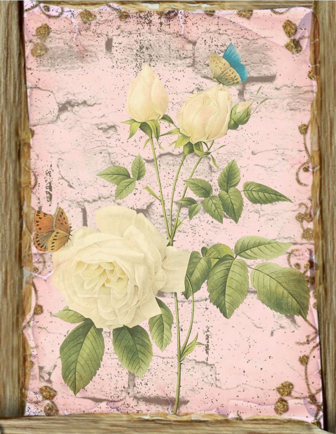 Printable Journal Kit Shabby Blush Pink Papers Journal Tags - Etsy