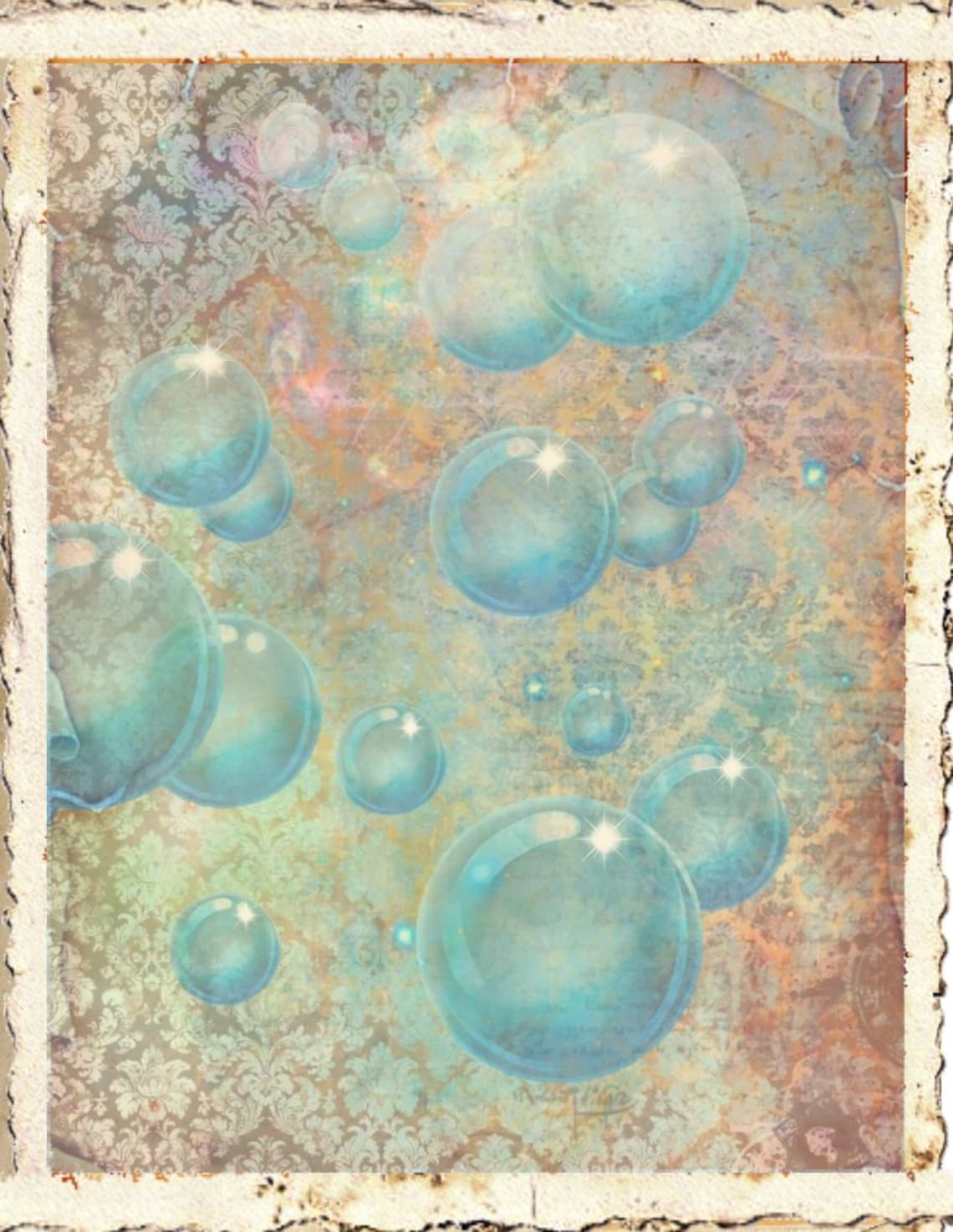 Junk Journal Bubble Prints Bubble Paper Collage Jpeg | Etsy
