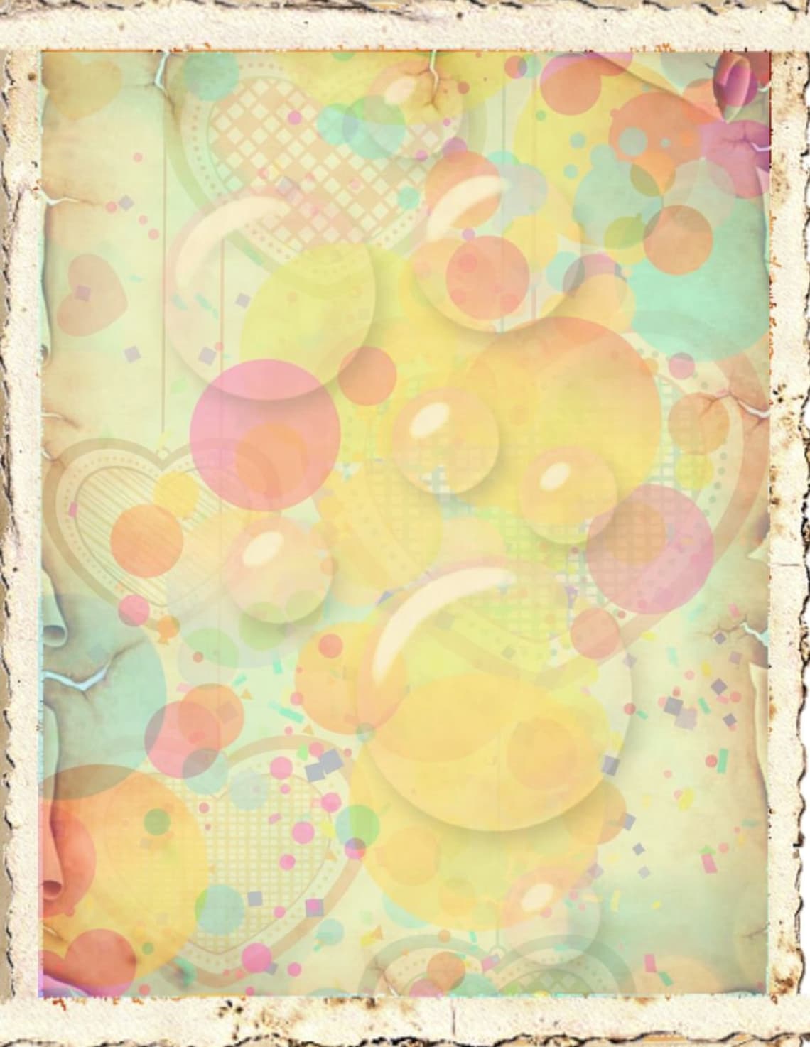 Junk Journal Bubble Prints Bubble Paper Collage Jpeg | Etsy