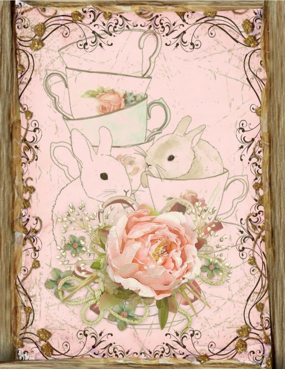 Printable Journal Kit Shabby Blush Pink Papers Journal Tags - Etsy