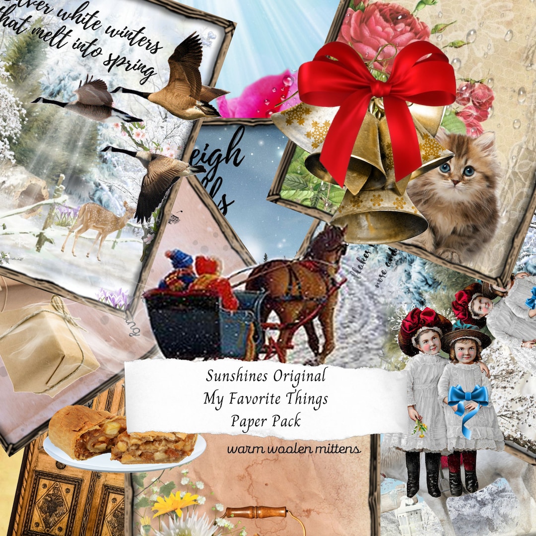 My Favorite Things Junk Journal Kit, Journal Supplies, Collage Papers ...