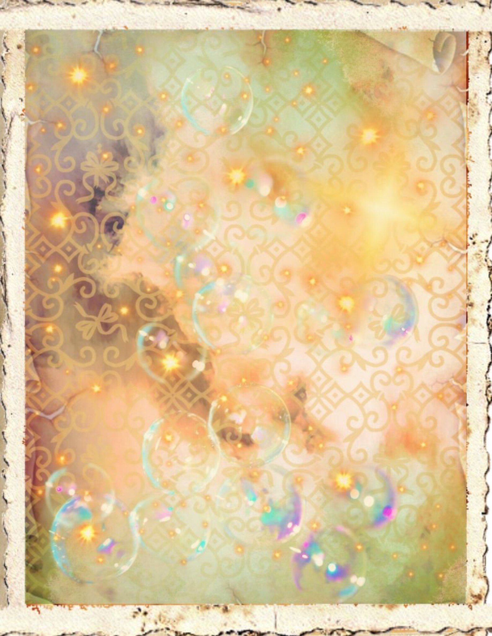 Junk Journal, Bubble Prints, Bubble Paper, Collage, Jpeg, Digital ...