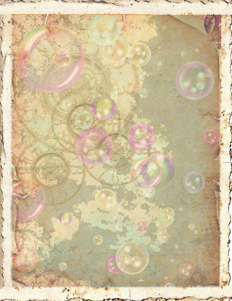Junk Journal Bubble Prints Bubble Paper Collage Jpeg | Etsy
