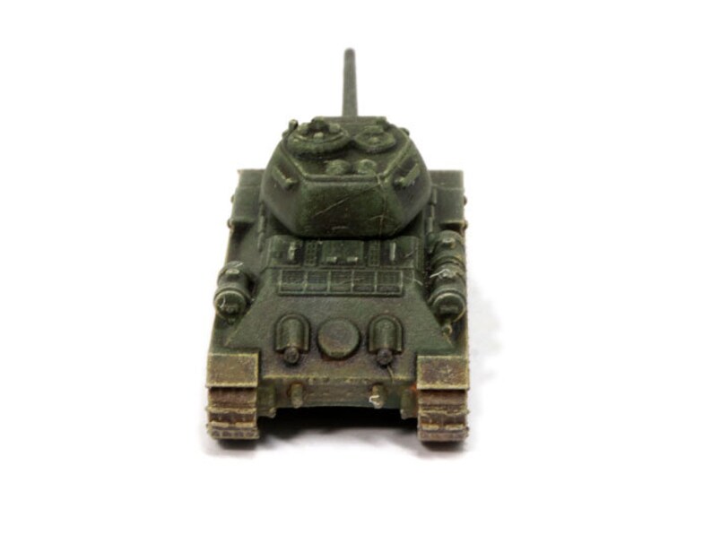 1/144 3D Printed WWII Soviet T34/85 Medium Tank. Unpainted / Green ...