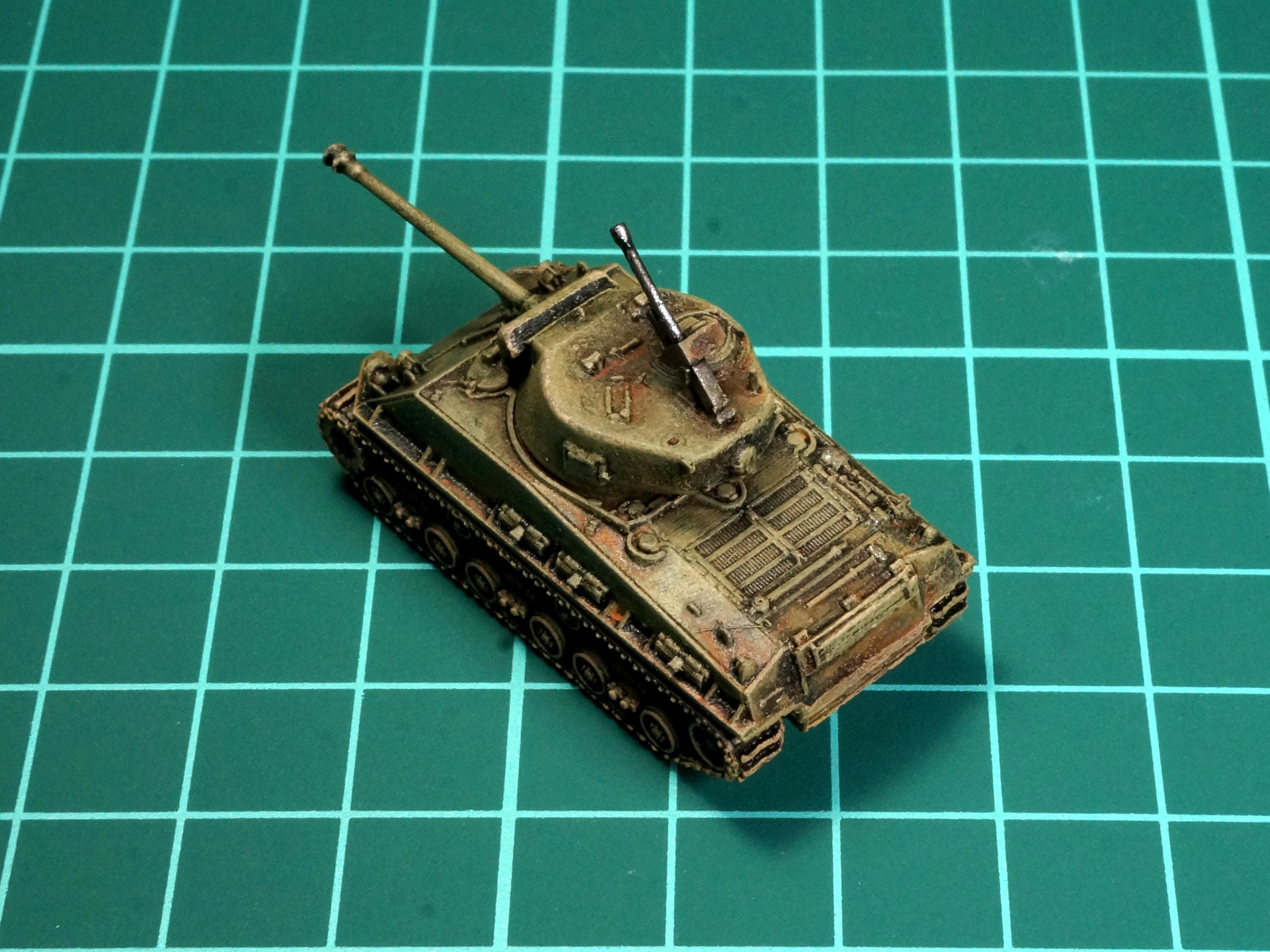 1/144 3D Printed WWII US M4A3E8 Sherman & M4A2E8 "fury". Unpainted ...