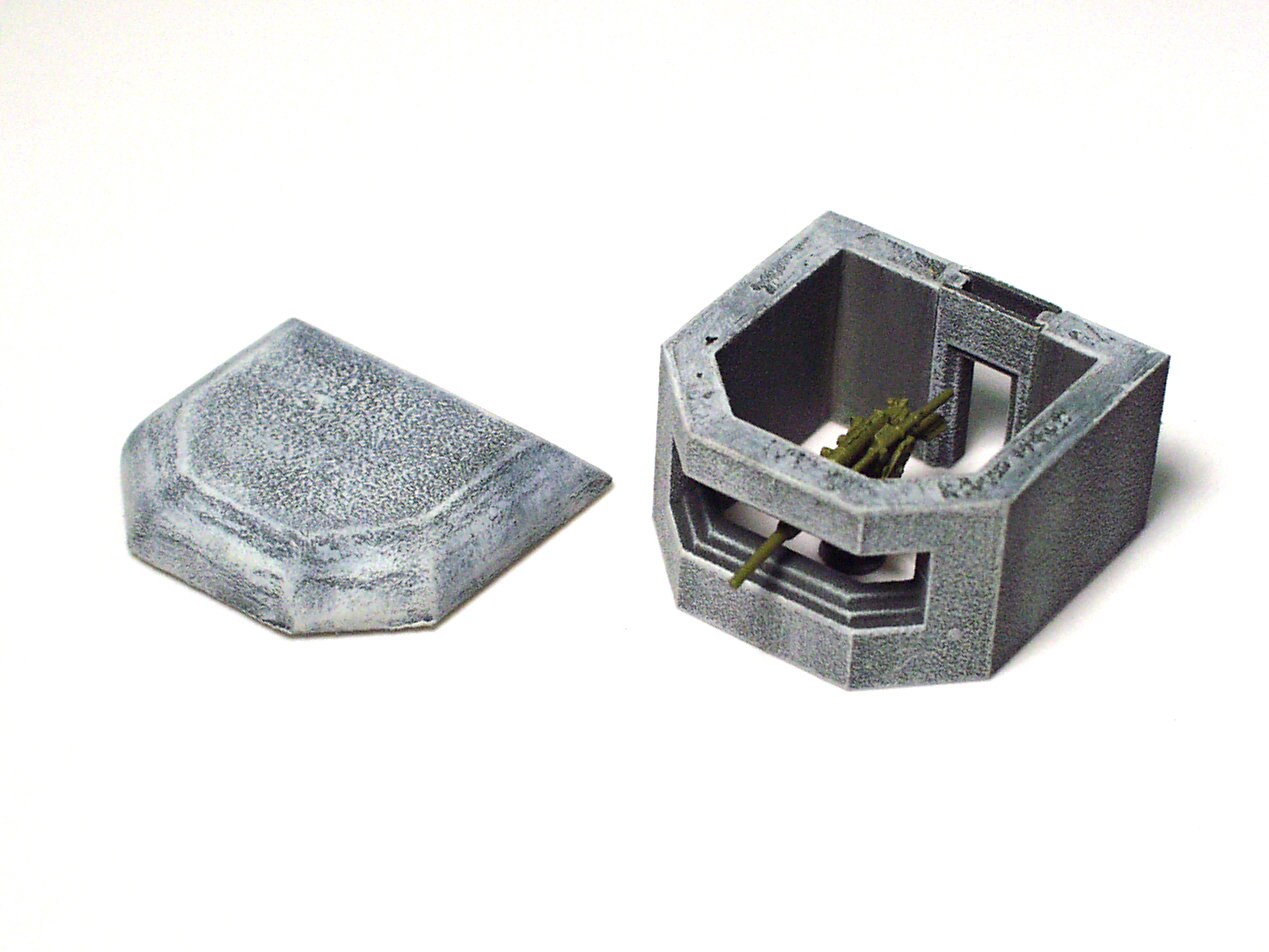 1/144 3D Printed Wargame Accessory Casemate H667 Omaha Beach anti-tank ...