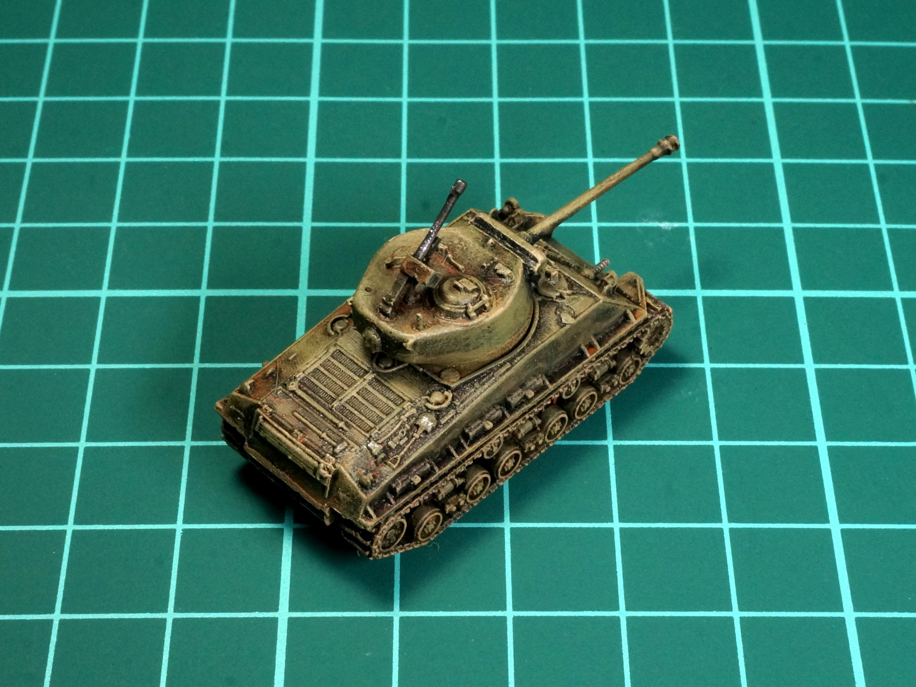 1/144 3D Printed WWII US M4A3E8 Sherman & M4A2E8 "fury". Unpainted ...
