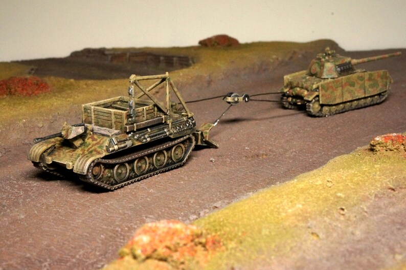 1/144 3D Printed WWII Bergepanther Recovery Tank Unpainted or Painted ...