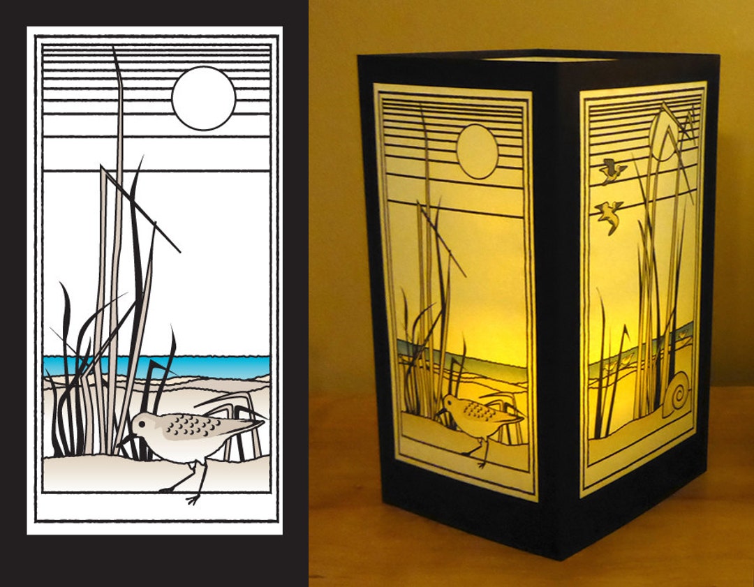 Paper Luminary - "the Beach" Design - Etsy