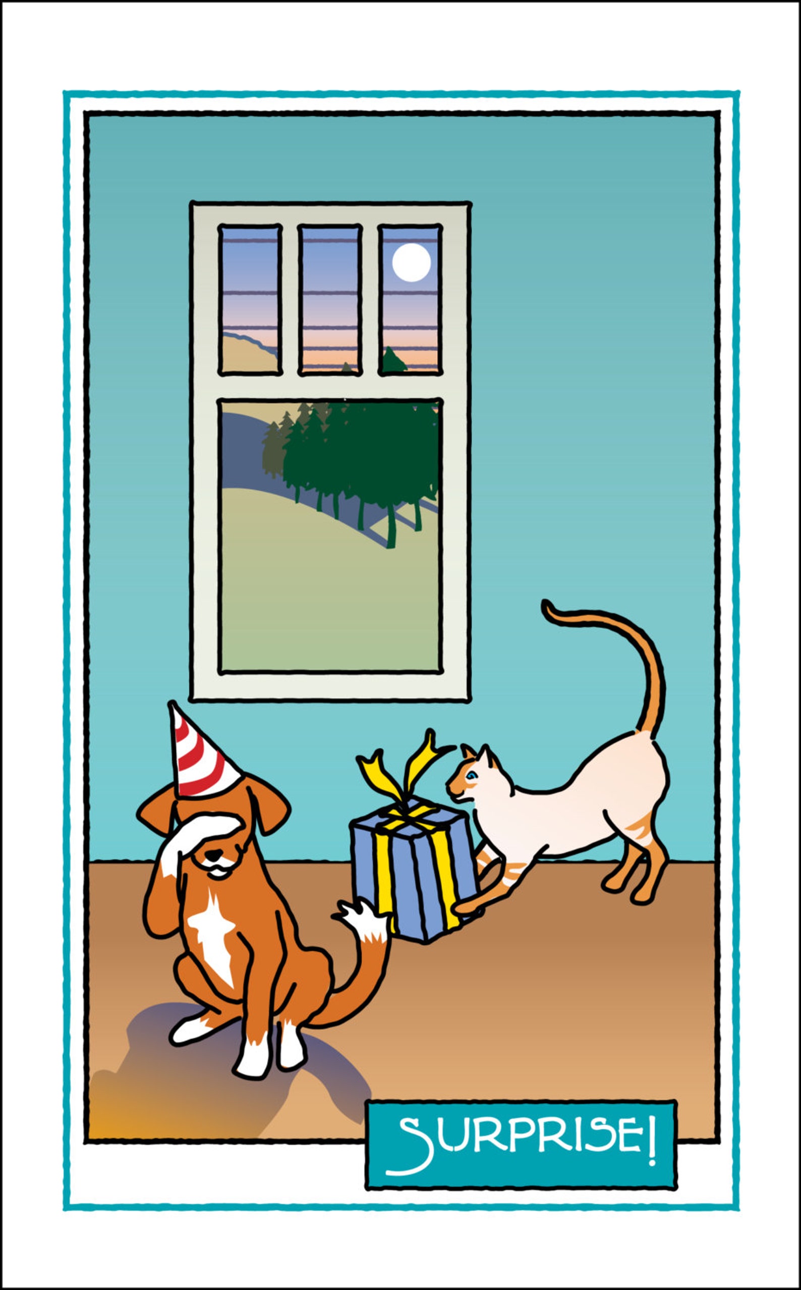 Birthday Card: Surprise! - Etsy