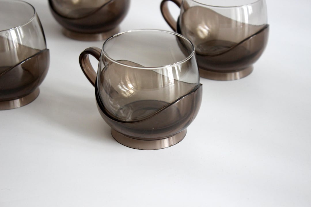 MELITTA GERMANY Set of 6 Smoked Glass Tumblers for Tea or Coffee With ...