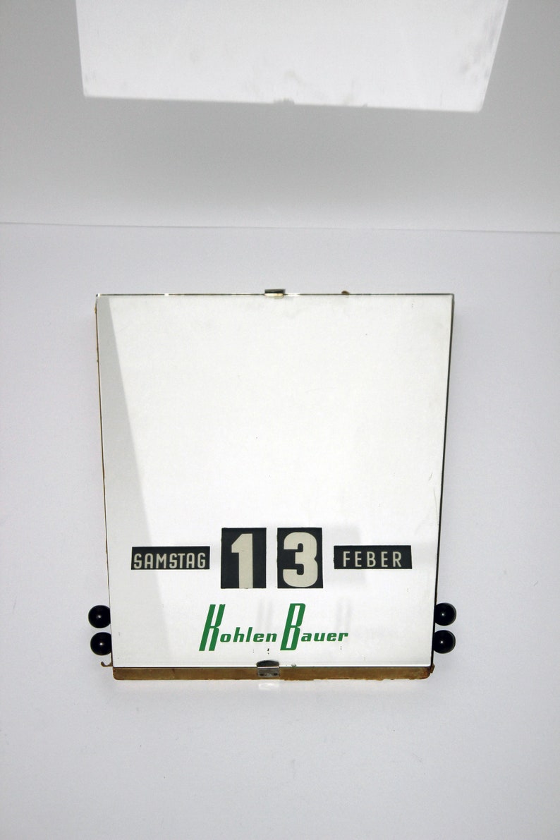 Vintage 50s Perpetual MIRROR Calendar / Turning Calendar - Etsy