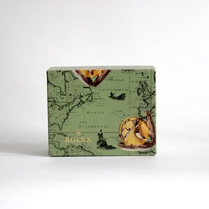 Vintage Rolex Watch Box With Map Design – Original Packaging – 1980s - Etsy