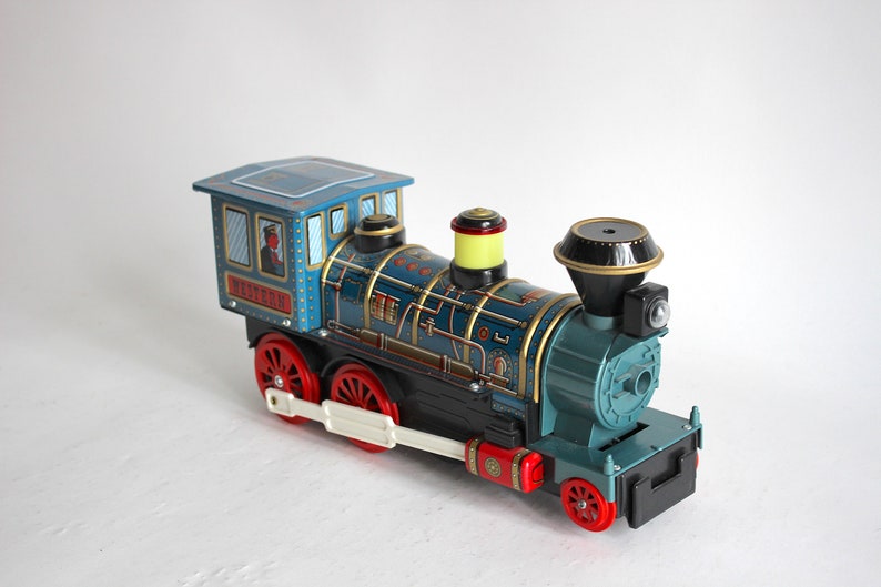Vintage Tin Toy Train - Western Locomotive. Modern Toys. Japan 1960s - Etsy