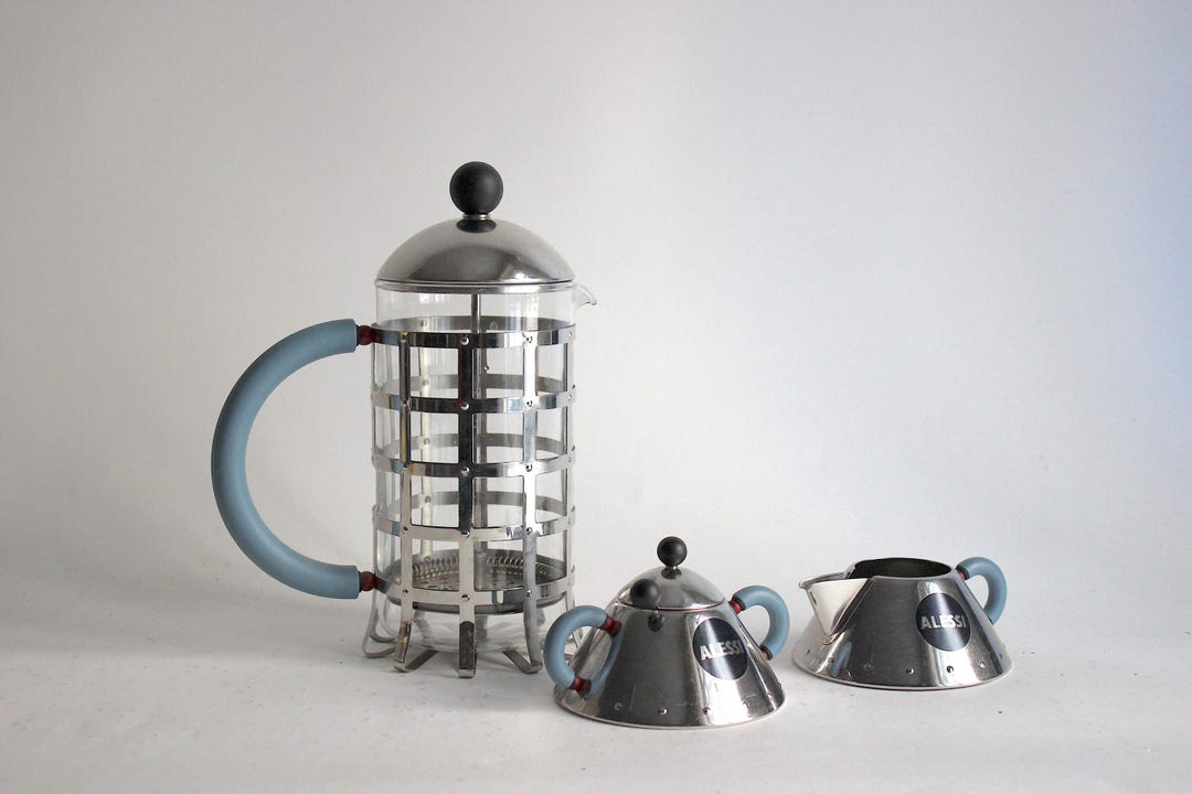 Vintage Alessi Blue Handles French Press Set. Michael Graves 1980s1 - Etsy