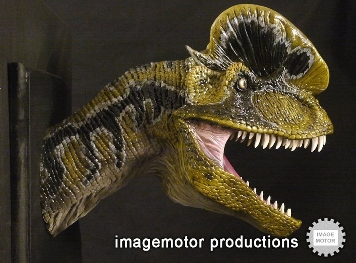 Life Size Dilophosaurus spitter Dinosaur Head Prop Replica - Etsy