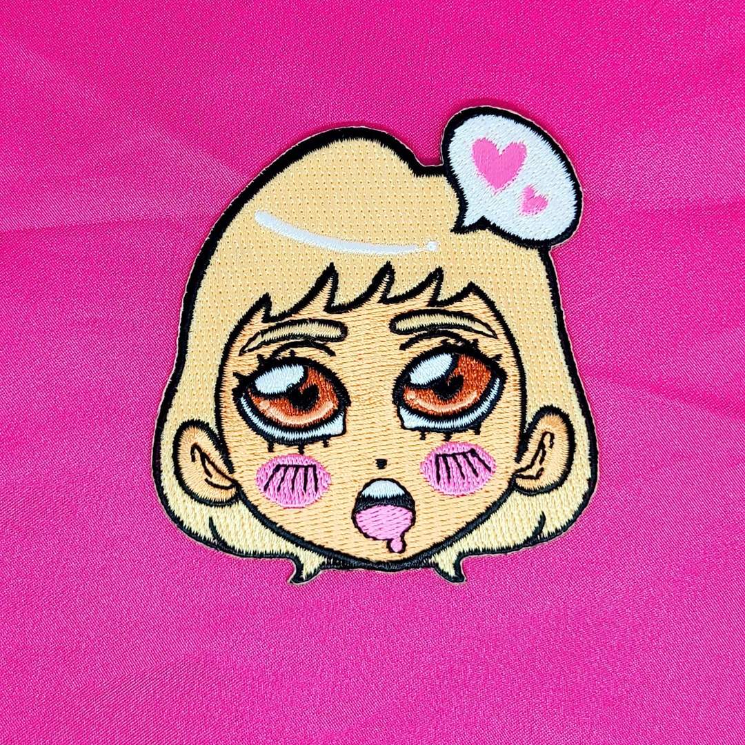Ahegao Face Embroidered Patch - Etsy