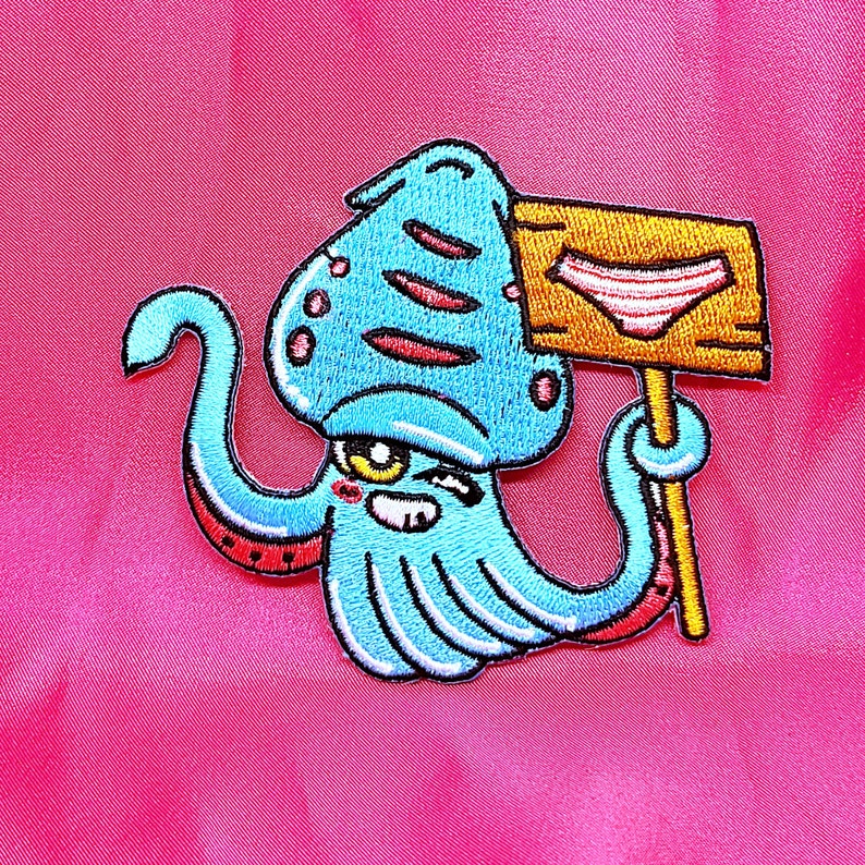 Tentacle Fan Embroidered Patch - Etsy