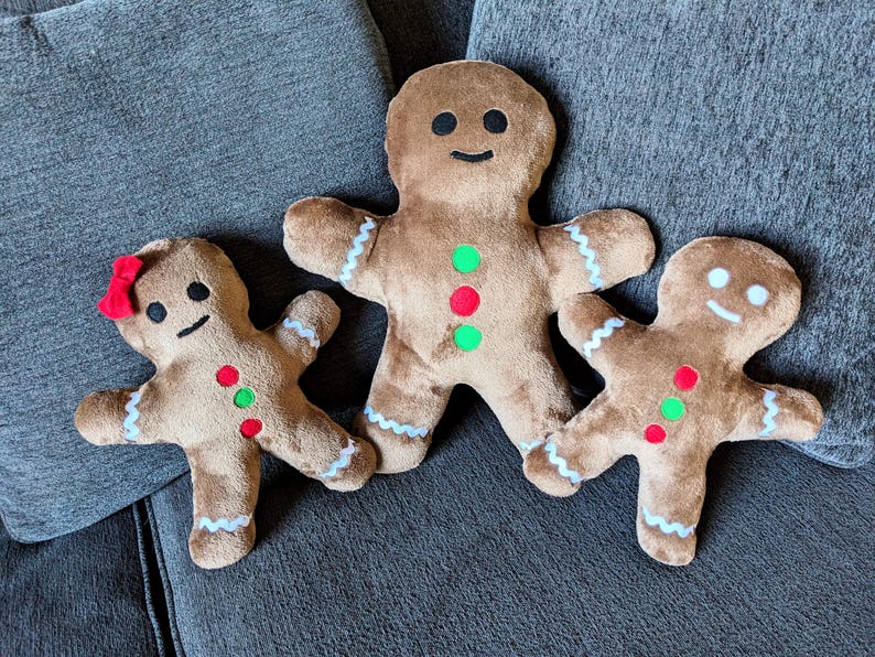 Gingerbread Man Plushie PDF Sewing Pattern, Christmas Plushie, Stuffies ...