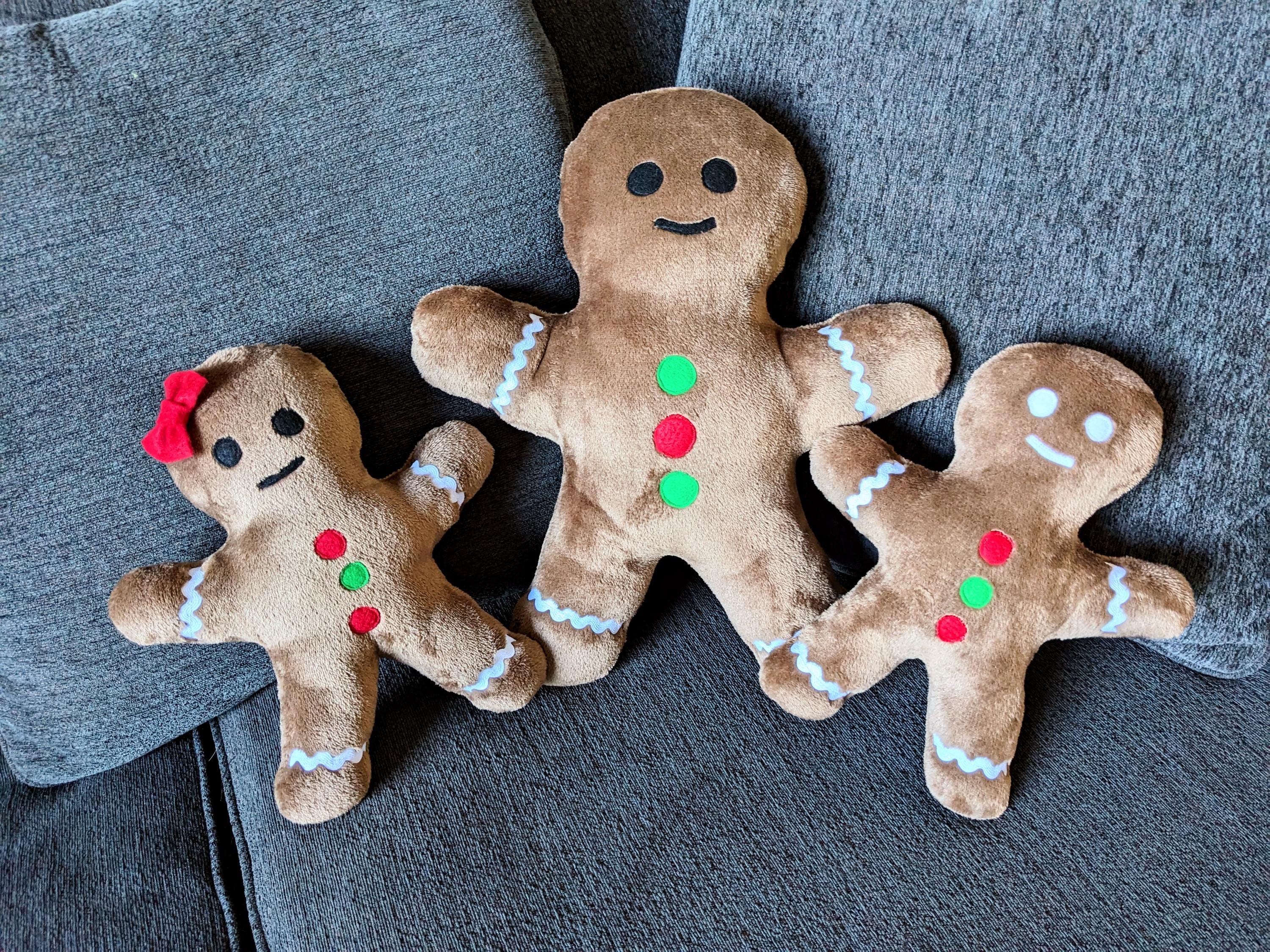 Gingerbread Man Plushie PDF Sewing Pattern, Christmas Plushie, Stuffies ...