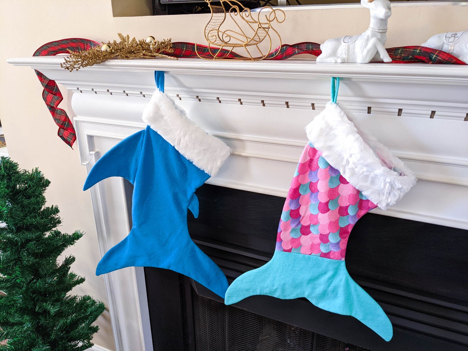 Mermaid and Shark Stocking PDF Sewing Pattern Bundle - Etsy