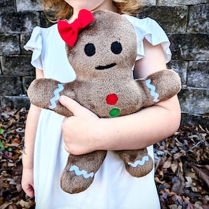 Gingerbread Man Plushie PDF Sewing Pattern, Christmas Plushie, Stuffies ...