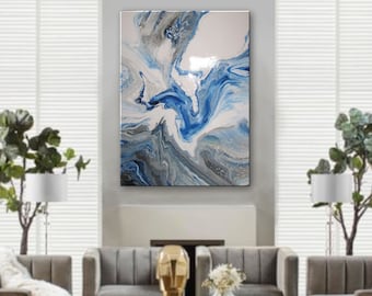 Blue Resin Wall Art | Etsy