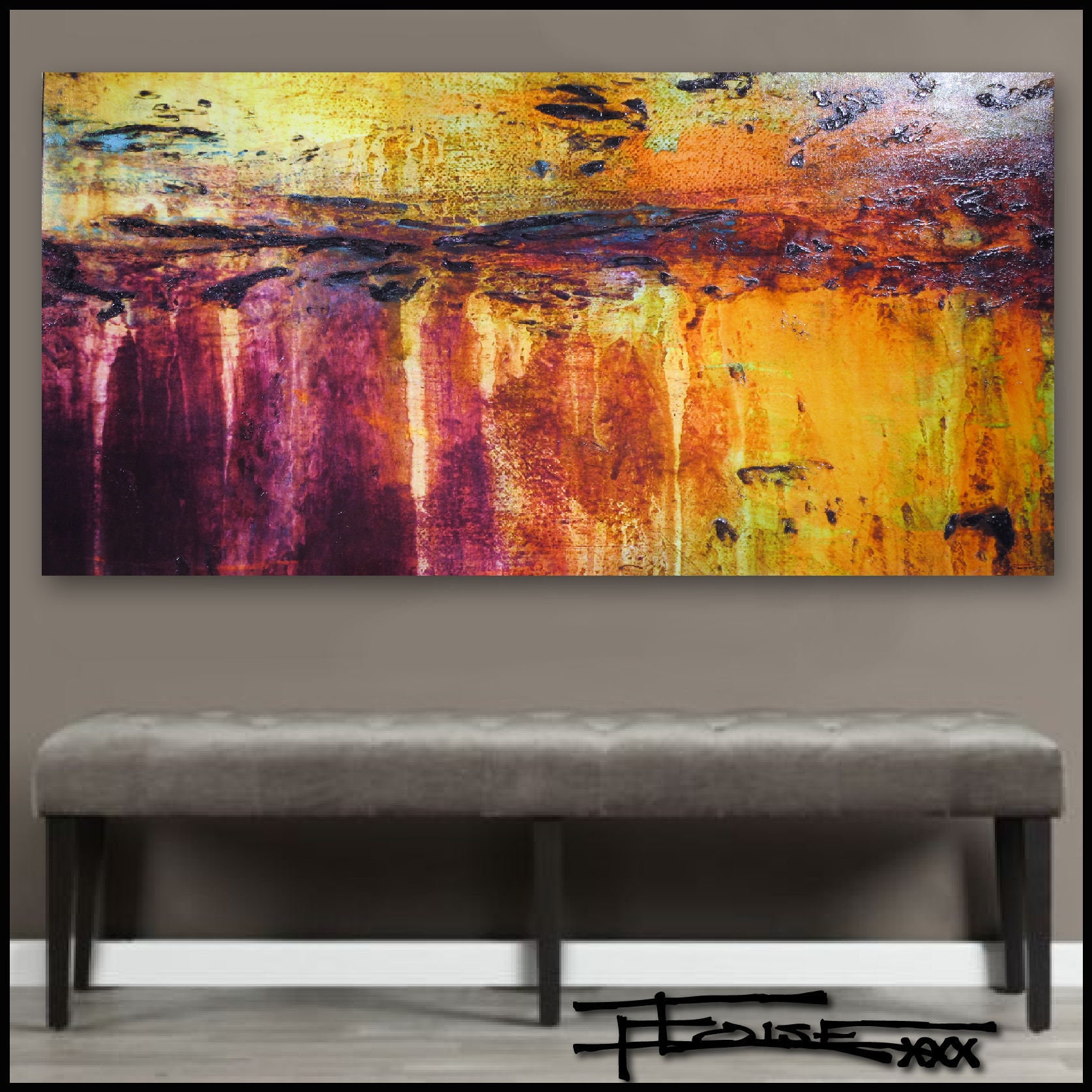 Modern Abstract Textured Canvas Painting Limited Edition | Etsy