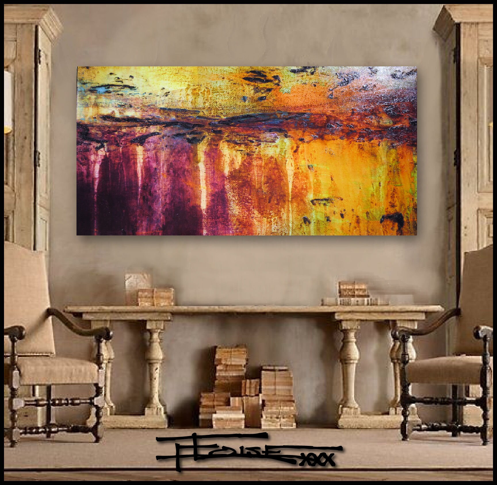 Modern Abstract Textured Canvas Painting Limited Edition | Etsy