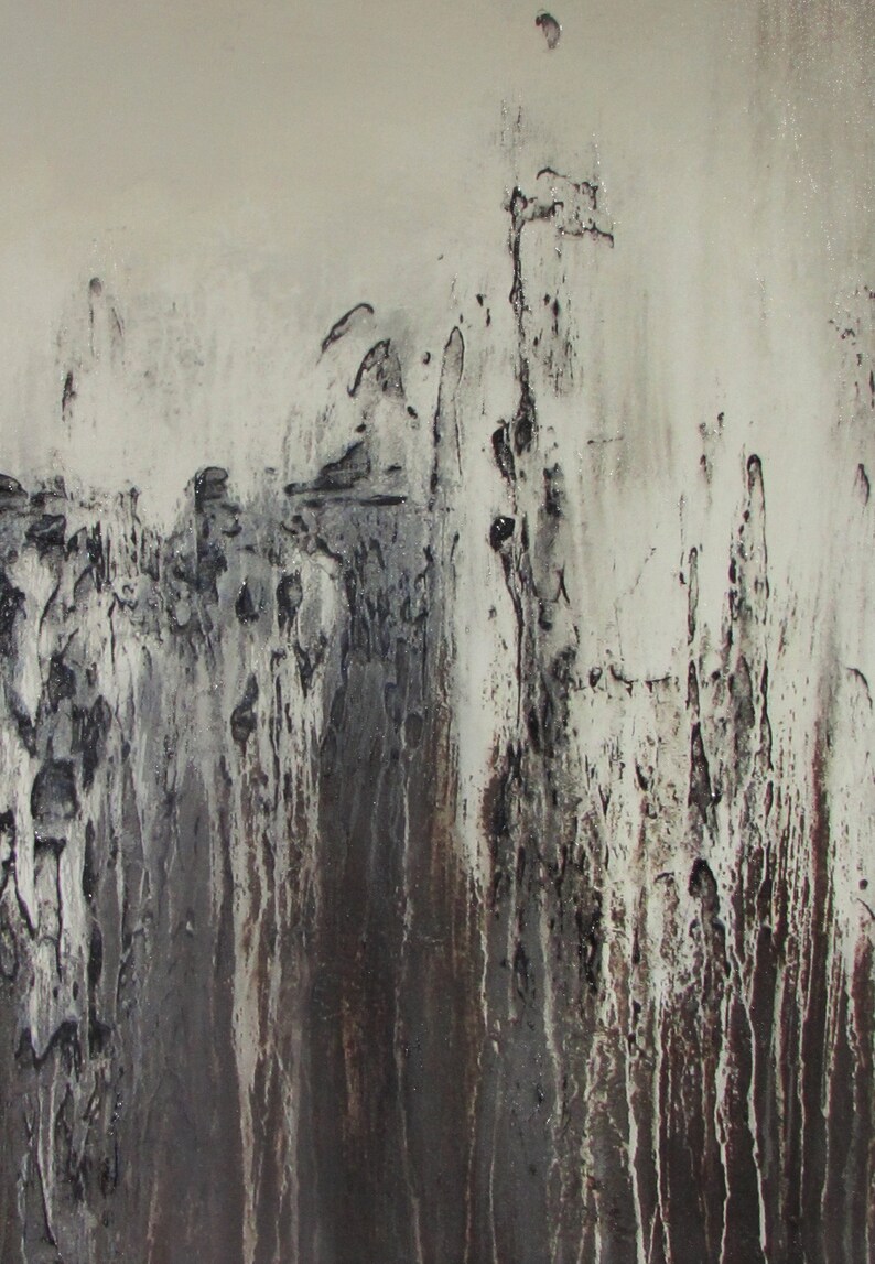 Gray and Brown Modern Canvas Wall Art Abstract Painting | Etsy