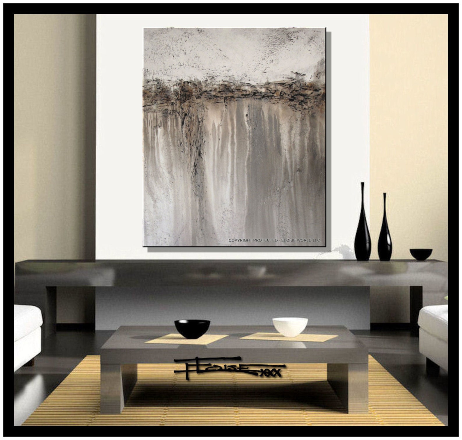 Textured Abstract Painting Modern Canvas Wall Art Limited - Etsy